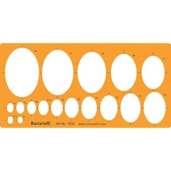 Large Ellipse Ellipses Shapes Figure Symbols Drafting Drawing Template ...