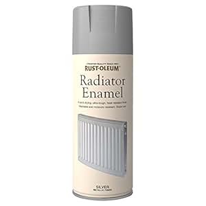 Rust-Oleum 400ml Radiator Enamel Spray Paint - Silver: Amazon.co.uk ...