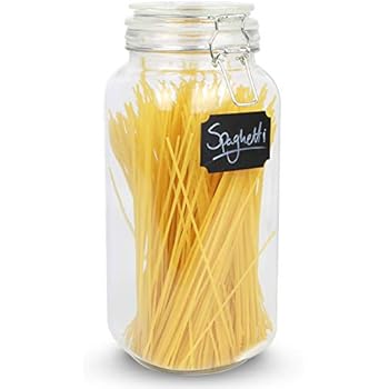 Spaghetti Tub Dispenser - Plastic Pasta Container Rotating Blue Lid ...