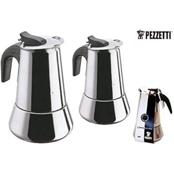 Caffettiera Pezzetti, per piano a induzione, in acciaio Inox, per 2 ...