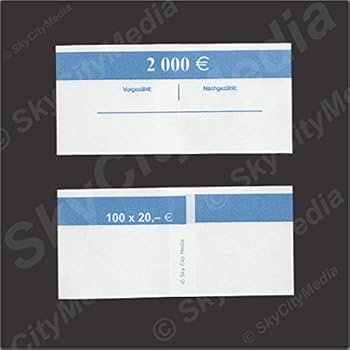 Banderolen für Euro Geldscheine je 50x (50 Banderole) Geldbanderole ...