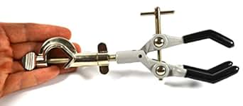 Eisco Pince de laboratoire 3 dents à revêtement en PVC avec noix de ...