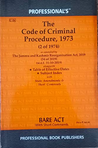 Buy Code of Criminal Procedure, 1973 Bare Act, CrPC, Criminal Procedure Code, Code of Criminal ...