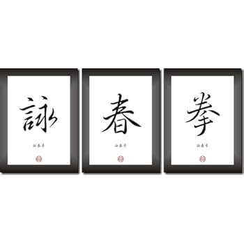 Amazon.de: WING TSUN - WING CHUN Kalligraphie Schriftzeichen Bilder mit ...