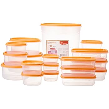 Buy Cello Checkers Plastic PET Canister Set, 18 Pieces, Clear Online at ...