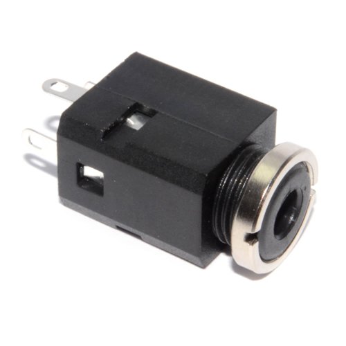 kenable 3.5mm 3 Pole Stereo Jack Socket Solder Chassis Mount Straight ...