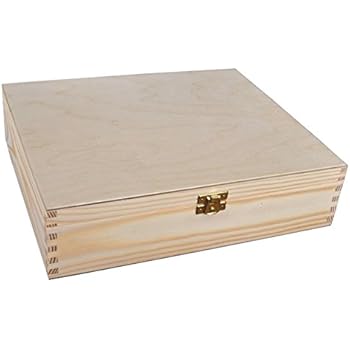 Unpainted Unfinished Wooden Carry Case with Handle/Artist Portfolio Box ...