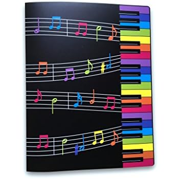 Music Themed 20 Pockets Plastic Folder Display Book Soft Cover ...
