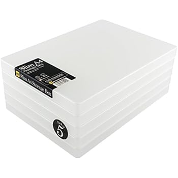 WestonBoxes A4 Slim Plastic Presentation or Storage Boxes for A4 Paper ...