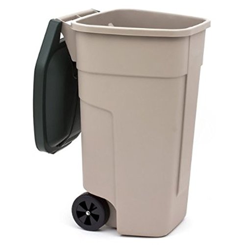 Rubbermaid 110L Wheeled Garden Refuse Recycle Waste Rubbish Storage ...