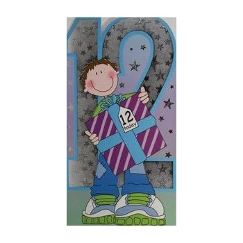 Birthday Card for Twelve (12) Year Old Boy - Free 1st Class Post (UK ...
