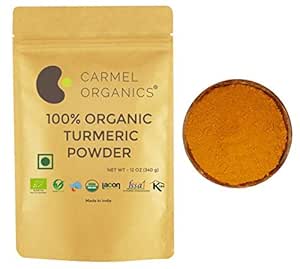Carmel Organics USDA Certified Turmeric Root Powder || (340 Grams ...