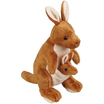 Cuddly Soft Kangaroo with Joey Soft Toy 28cm: Amazon.co.uk: Toys & Games
