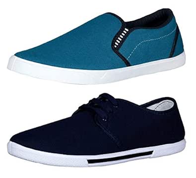 Buy Chevit Men's Combo Pack of 2 Casual Shoes (Loafers & Sneakers Shoes ...