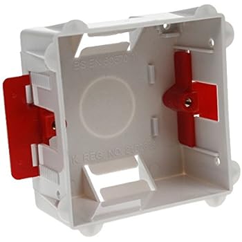 Dry Lining Pattress Back Box Single 1 Gang 35mm White Wall Flush Mount ...