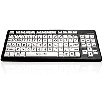 Visually Impaired Keyboard for Special Needs, Blind | XL Large Hi ...
