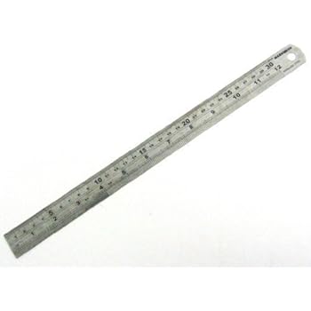 300MM 30CM STAINLESS STRAIGHT EDGE STEEL RULER 12": Amazon.co.uk ...