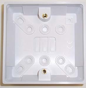 Single Surface Socket Back Box Pattress 25mm White: Amazon.co.uk ...