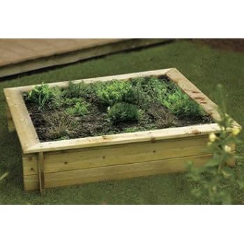 Selections Veg Trough Large Wooden Raised Vegetable Bed Planter: Amazon ...