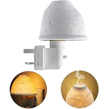 Plug In Ceramic LED Night Light with Pretty Floral Design [3611 ...