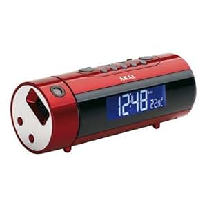 Akai ARP-140R Radio Réveil Projection 180° Double Alarme Rouge: Amazon ...