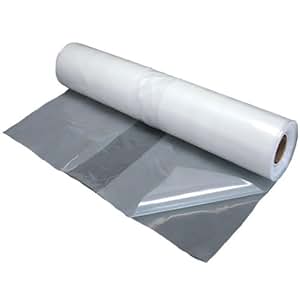 QVS Shop 4M X 25M Extra Thick Clear Heavy Duty Polythene Sheeting Roll ...