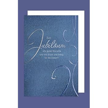 Glückwunschkarte zum Jubiläum die besten Wünsche und alles Gute: Amazon ...