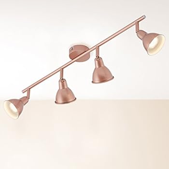Modern 3 Way Copper Effect Straight Bar Ceiling Spotlight: Amazon.co.uk ...