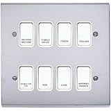 Stainless Steel Customised Kitchen Grid Switch Panel with White ...