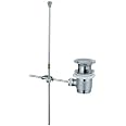 Chrome Bathroom Basin Push Pull Rod Lever Pop Up Plug Slotted Waste BSP ...