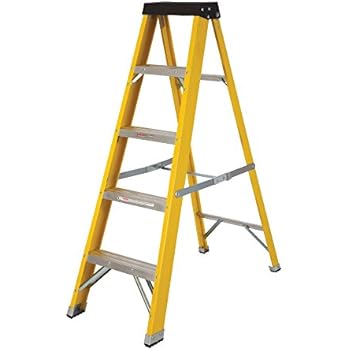 5 TREAD Heavy Duty Fibreglass Step Ladder | Electricians GRP Step ...