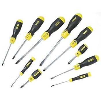 STANLEY 10 Piece Cushion Grip Screwdriver Set, Flared/Pozi: Amazon.co ...