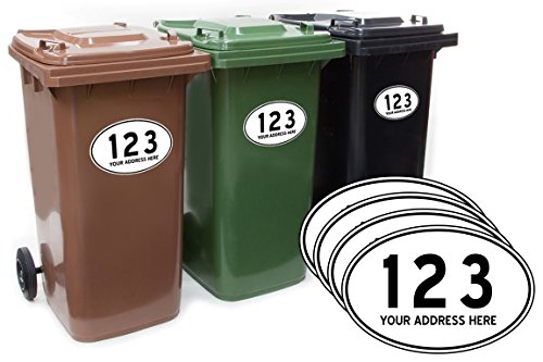 Custom Personalised, Outdoor Printed Dustbin Wheelie Bin Number ...