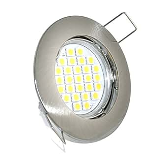 Faretto da incasso + 12 Volt 5 Watt 450 lumen LED bianco caldo AC/DC ...