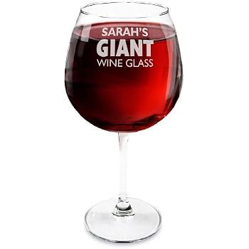 Giant Wine Glass - This glass can hold a WHOLE bottle of wine.: Amazon ...