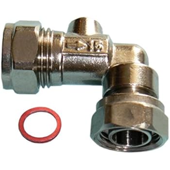 15mm Angled Isolating Valve Compression 90 Degree Elbow Chrome: Amazon.co.uk: DIY & Tools