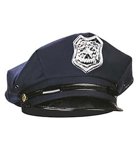 Police Fabric Peaked Party Theme Hats Caps & Headwear for Fancy Dress ...