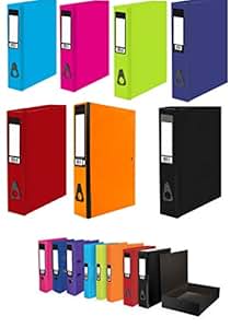 Office Box Files Colourful Spine Lock Spring Foolscap Paper Over Board ...