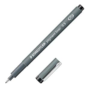 Staedtler 0.5mm Pigment Fineliner Technical Drawing Pen - Black Ink ...