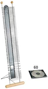 Black Metal and Wooden CD Tower Rack Shelf Unit [holds up to 60 CDs ...