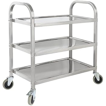 Chariot de desserte inox roulant cuisine REF 10216: Amazon.fr: Jardin