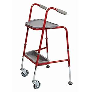 NRS N11278 Duo 200 Red Height Adjustable Walking Trolley (Eligible for ...