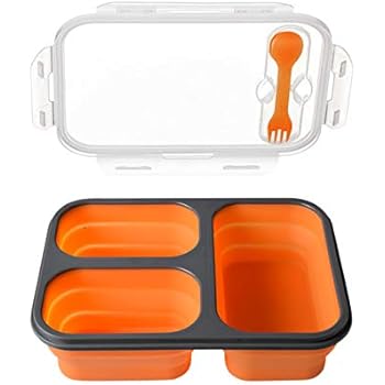 Silicone Lunch Box Portable Collapsible Folding Food Storage Container ...