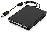 3.5" USB Floppy Disk Drive 1.44Mb, Black - Windows 7 Compatible: Amazon ...