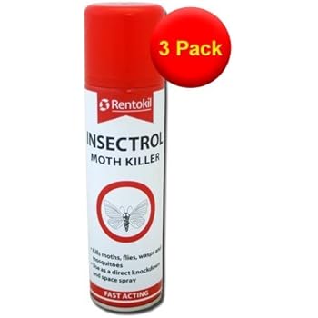 3 Pack Of Rentokil Insectrol Moth Killer 250Ml Spray: Amazon.co.uk ...