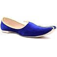 Unique Men's Blue Valvet Juti (UK 6) Ethnic Juttis Mojaris & Casual ...