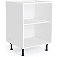White 600mm Kitchen Base Cabinet Carcass 18mm Cabinet Only : Amazon.co ...