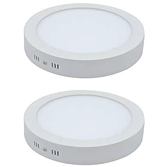 Galaxy 18W Round Shaped Surface Mounted LED Panel - White - Pack of 2 ...
