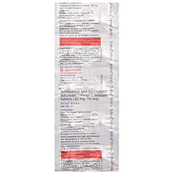 Telma-Beta 50 - Strip of 10 Tablets : Amazon.in: Health & Personal Care