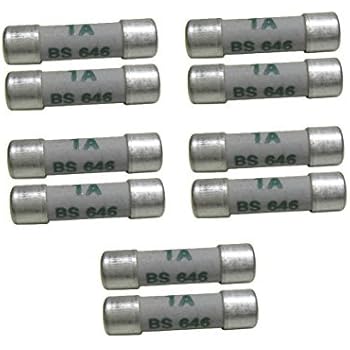 X10 1 AMP SHAVER FUSES BS646 1AMP MINI FUSE 20MM X 5MM: Amazon.co.uk ...